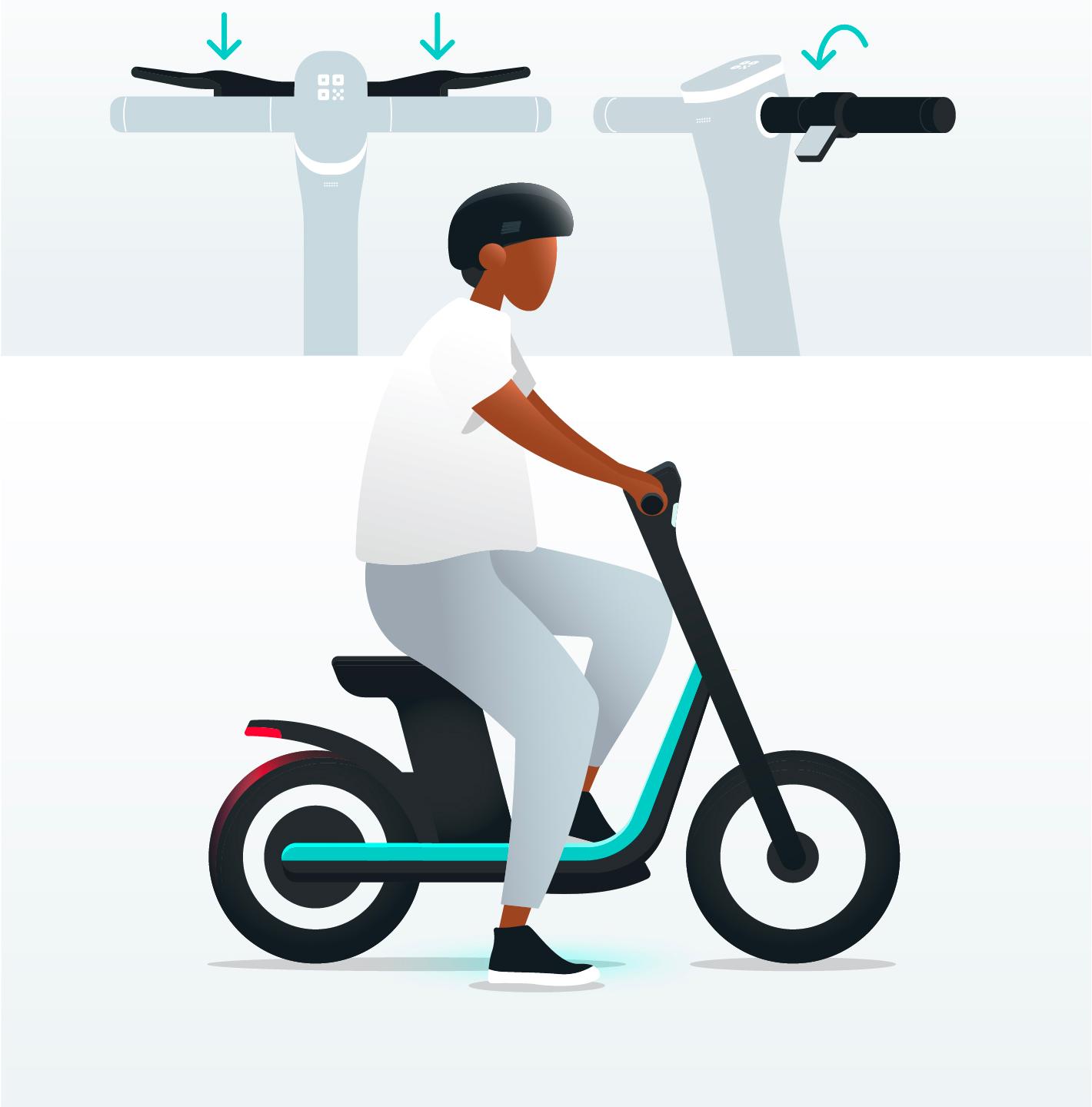 How do I ride a seated vehicle? – Veo