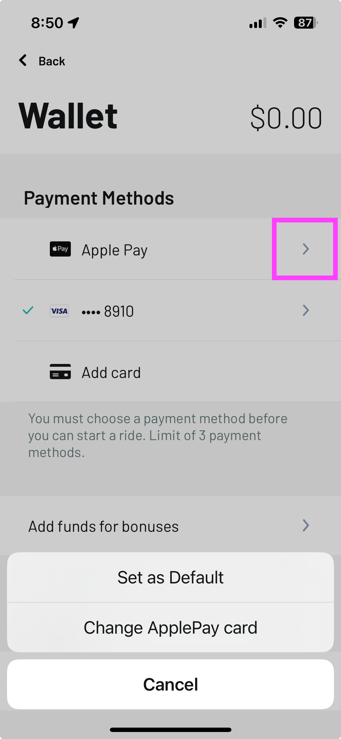 How do I add a payment method? – Veo